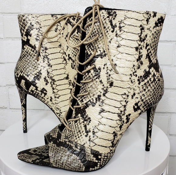 Cape Robbin | Shoes | Snakeskin Print Booties | Poshmark